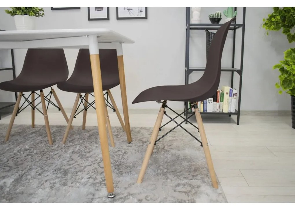 SUPPLIES CINKLA Skandinávská Jídelní židle - hnědá barva