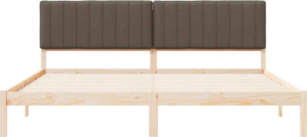 Rám postele s čalouněným čelem Taupe 200 x 200 cm 3405575