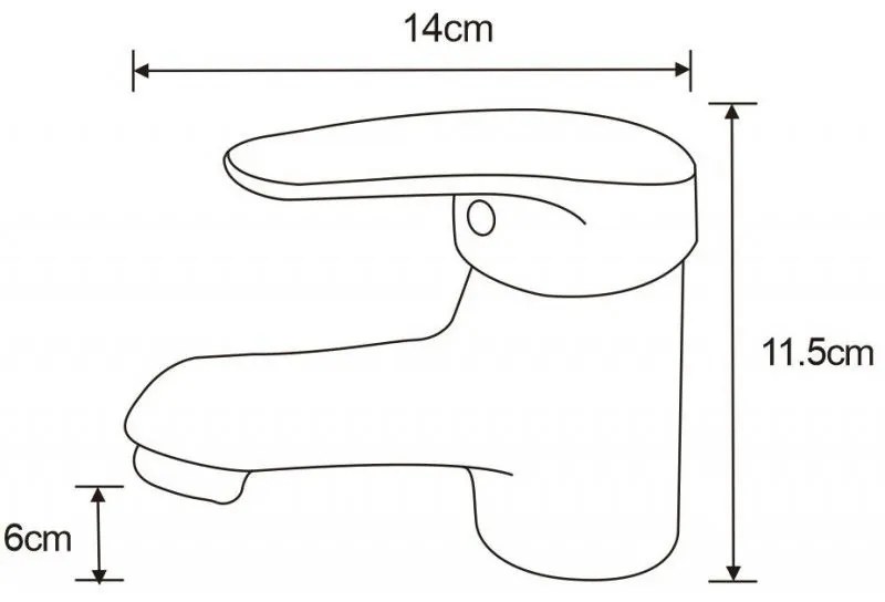 Mexen Erica, umyvadlová baterie, chromová, 746400-00