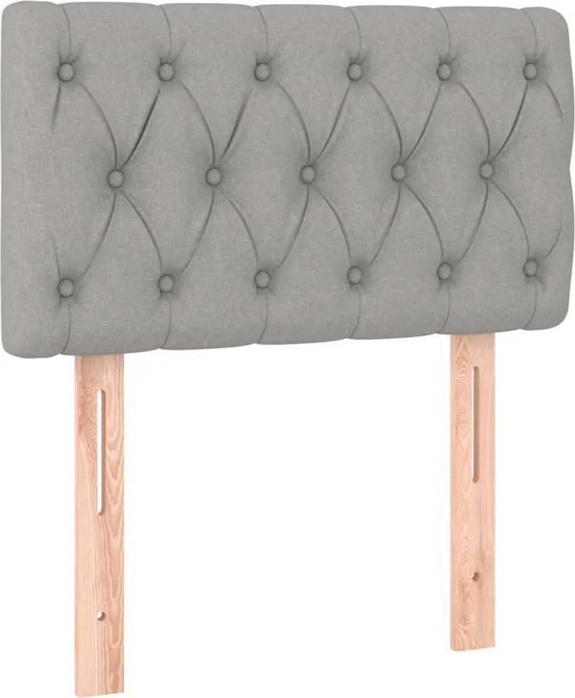 Box spring postel s matrací světle šedá 80 x 200 cm textil 3140809