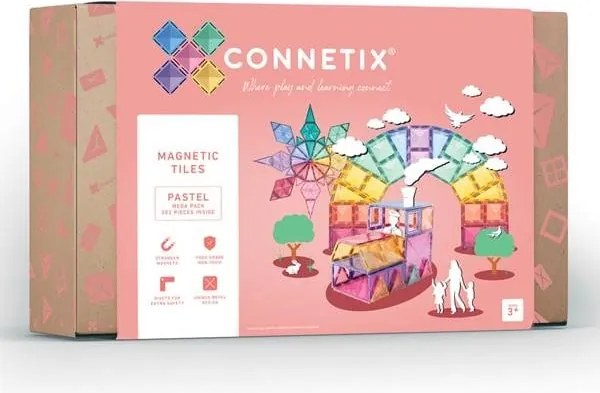 Stavebnice connetix tiles - magnetická stavebnice pastel 202 ks