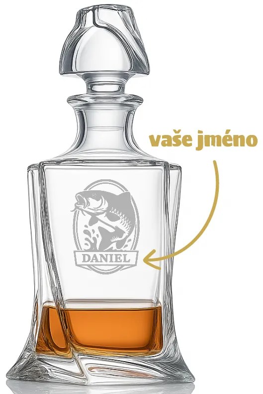 Dekorant Karafa na whisky pro rybáře Quadro 770 ml