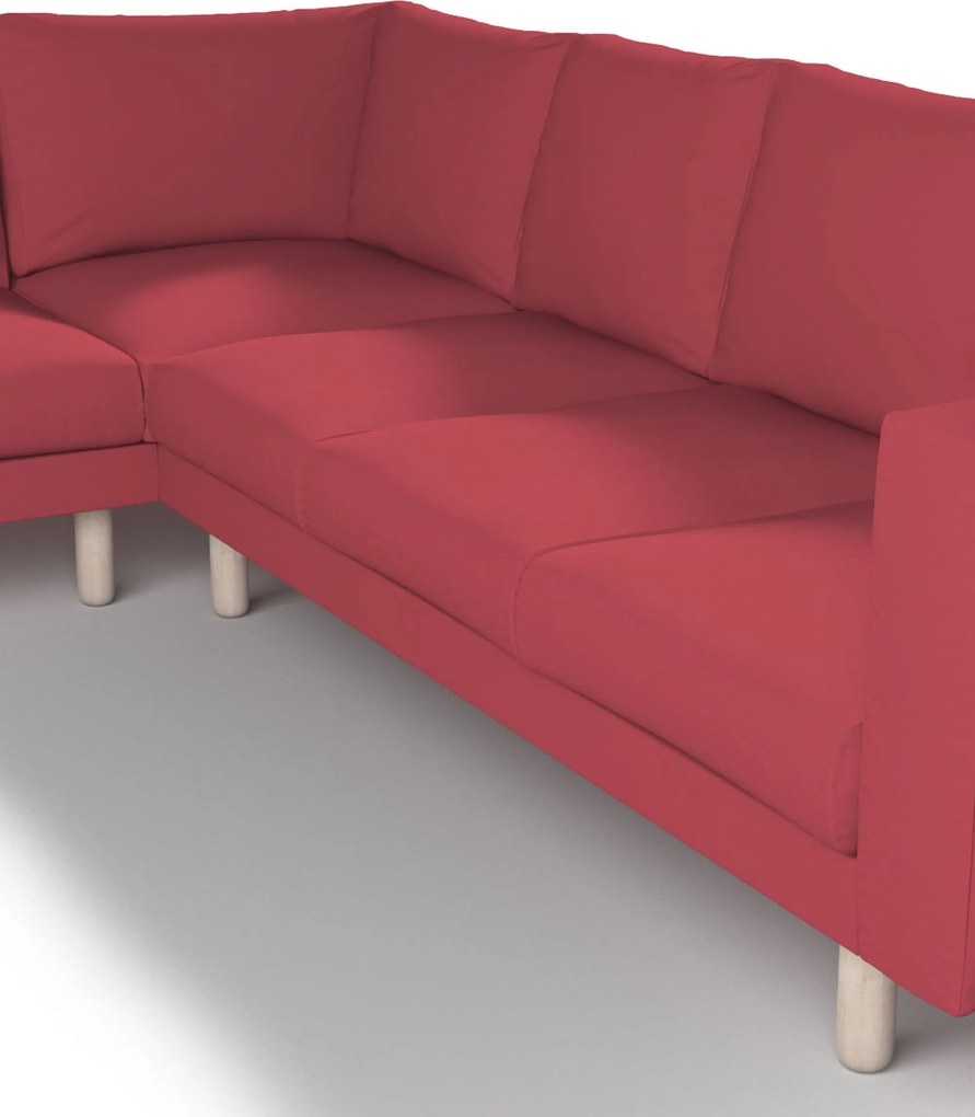 Potah na pohovku IKEA Norsborg rohová 5-místná barva červená látka pletený vzor
