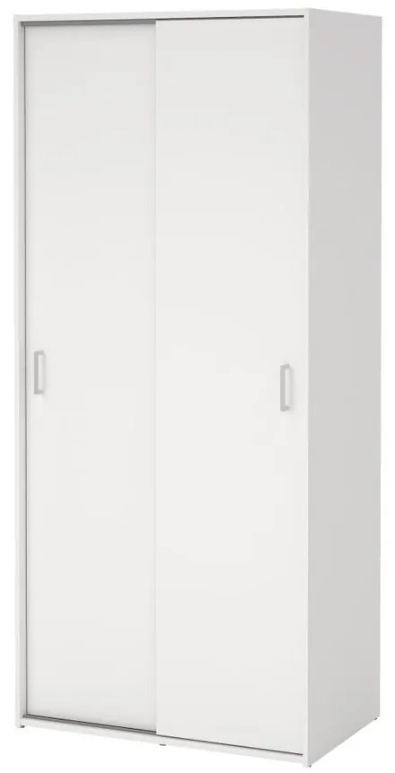 Šatní skříň Sid 77,6 x 48,3 x 175,4 cm, posuvné dveře, bílá