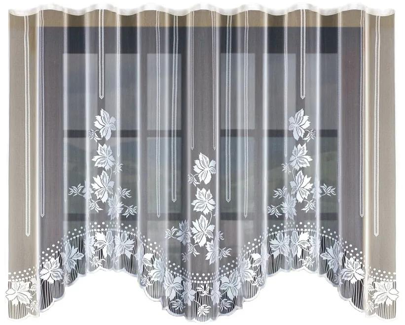 Dekorační žakárová záclona s řasící páskou MILLY 150 bílá 300x150 cm MyBestHome