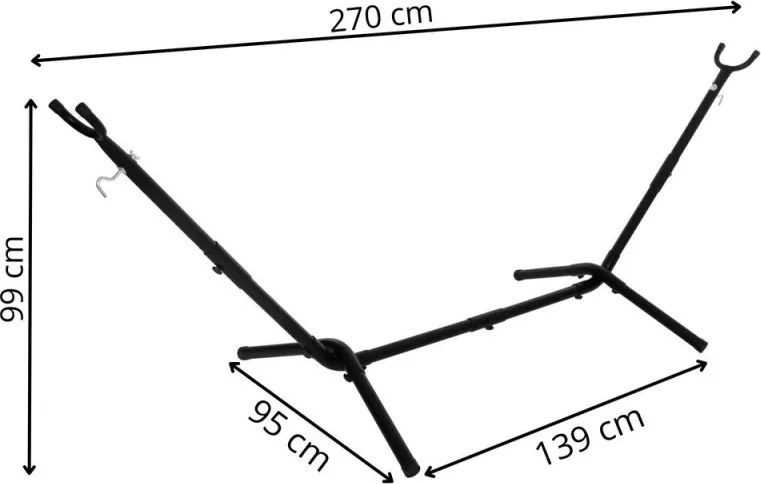 Stojan na houpací síť SPRINGOS GF0107 černý