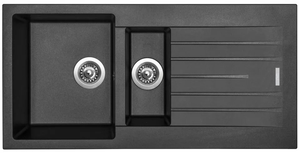 Sinks PERFECTO 1000.1 Metalblack + Sinks MIX 3 P - 74 Metalblack (ACRP101M3P74) Sinks