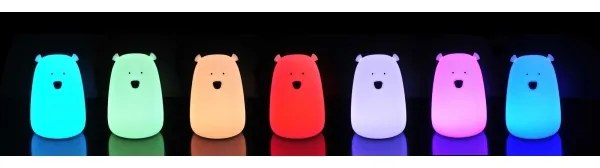 LED RGB Dětská dotyková lampička BEAR LED/0,8W/5V modrá