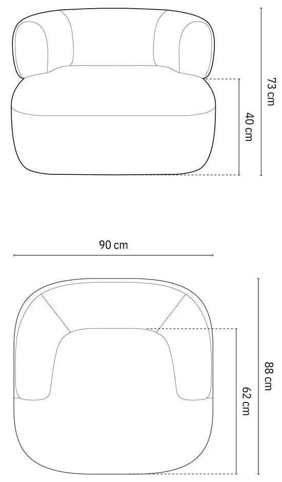 Zelené křeslo z textilie bouclé Jenny – Micadoni Home