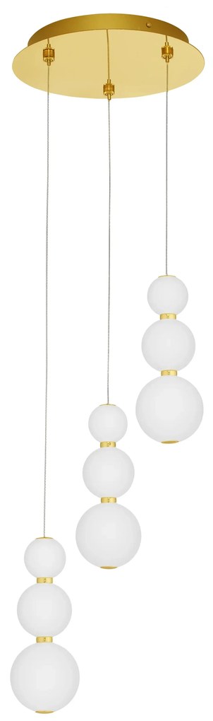 Designový LED lustr Perla 31 zlaté