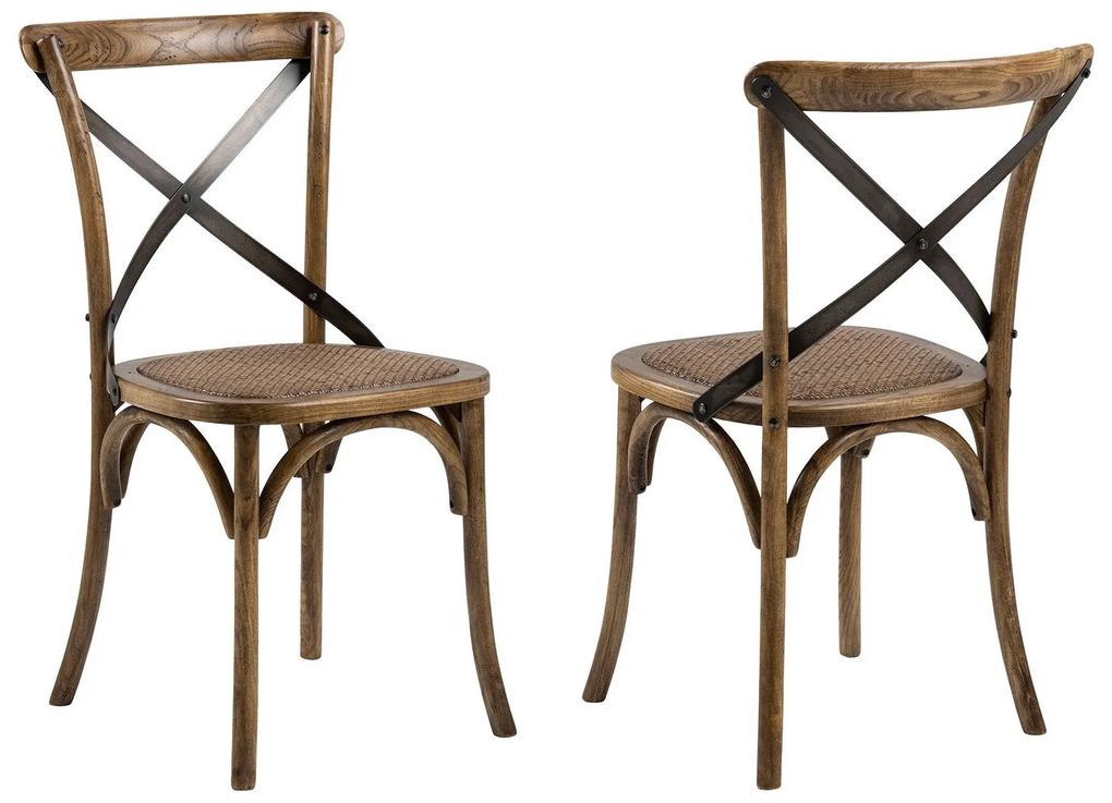 Sada 2 ks − Židle Vintage 88 × 51 × 45 cm ACTONA