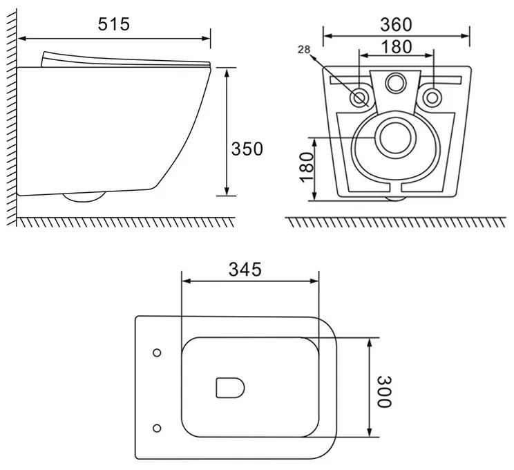 BPS-koupelny Podomítkový modul Geberit DuoFix s WC mísou YU-WH-TR-03 + ovládací tlačítko Delta 30 chrom