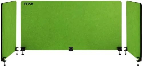 Desk Divider 152,4 cm Desk Privacy Panel, 3 Panel Privacy Akustický panel – Zelená