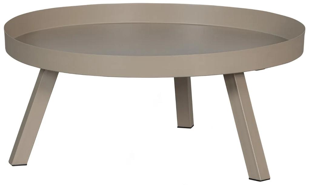 OnaDnes -20% Hoorns Béžový kovový kulatý konferenční stolek Blure 80 cm