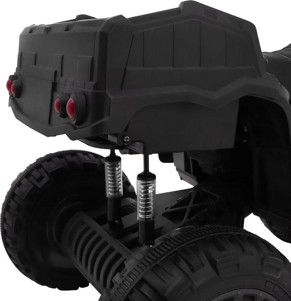 Ramiz Dětská čtyřkolka XL ATV 2,4 GHz na baterie černo-zelená na dálkové ovládání + pohon 4x4 + nosič zavazadel + pomalý start + EVA + LED a zvuky