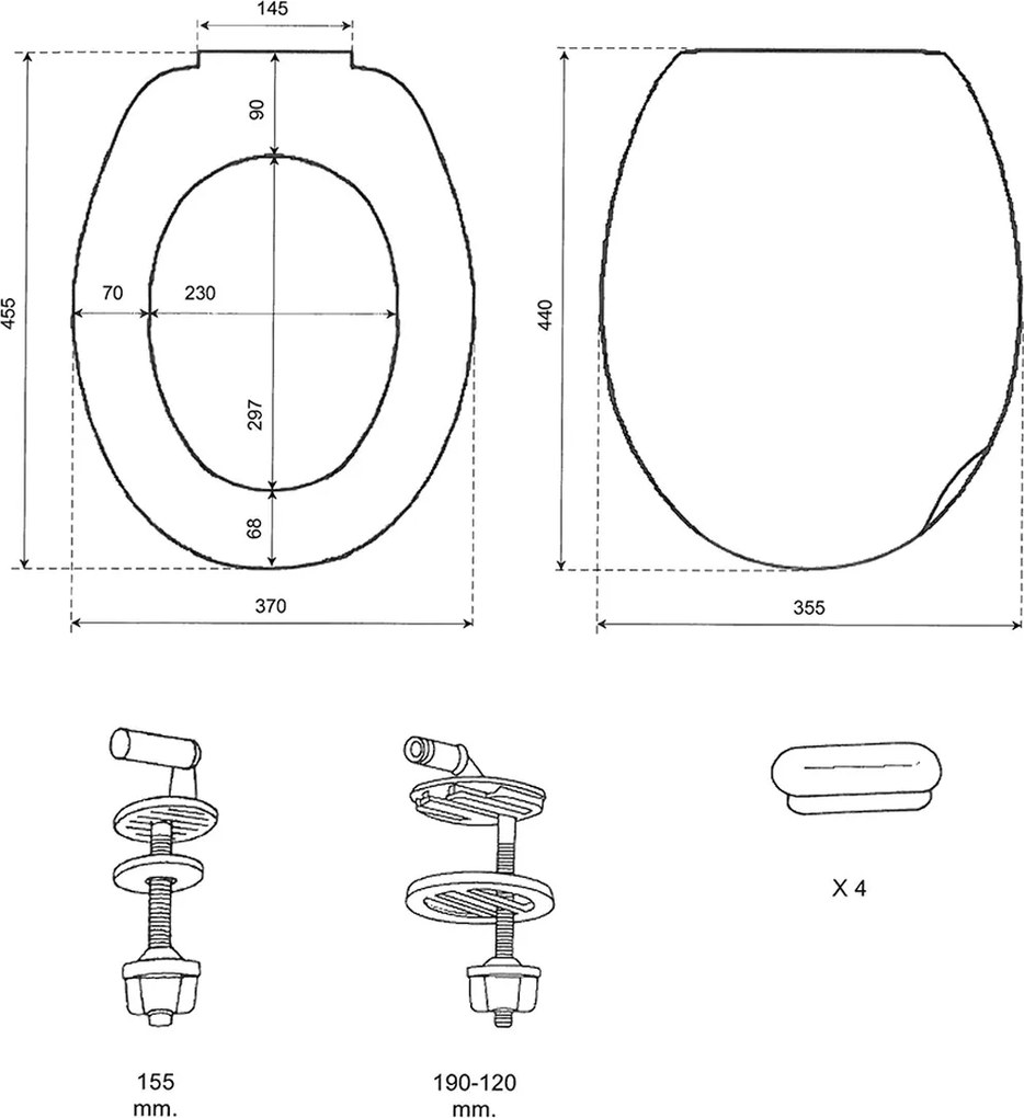 Aqualine ALICANTE ST262 WC sedátko