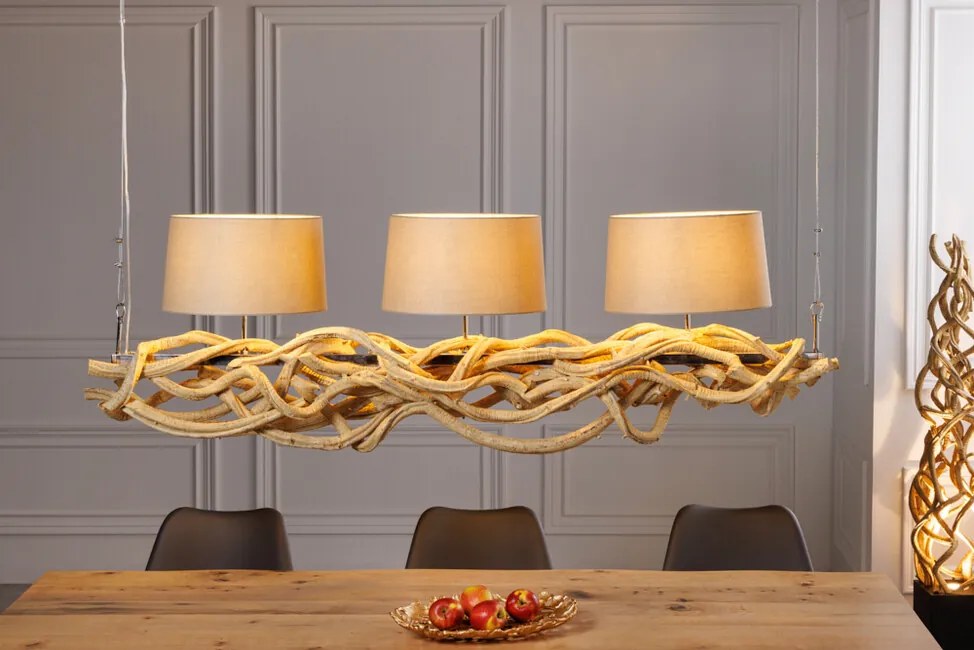 Luxusní závěsná lampa z masivu Vigine 165cm
