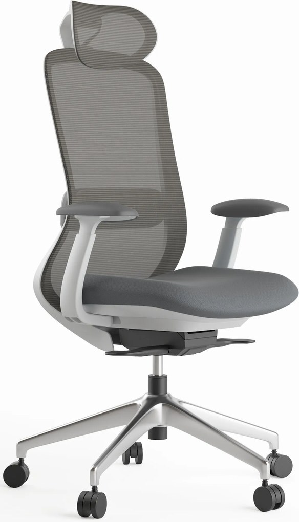 MERCURY Ergonomická kancelářská židle UNO - světle šedá síťovina