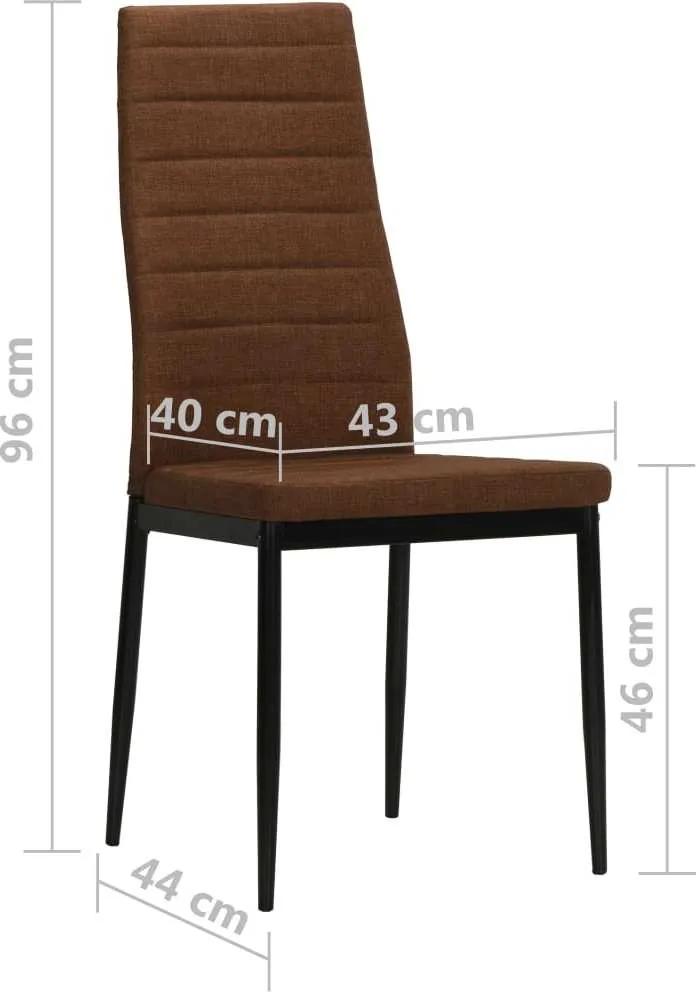 vidaXL Jídelní židle 4 ks textil [246184] Barva: Hnědá