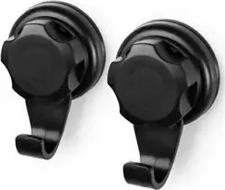 Compactor Bestlock Black Háčky do koupelny s přísavkou černá (2ks) / b