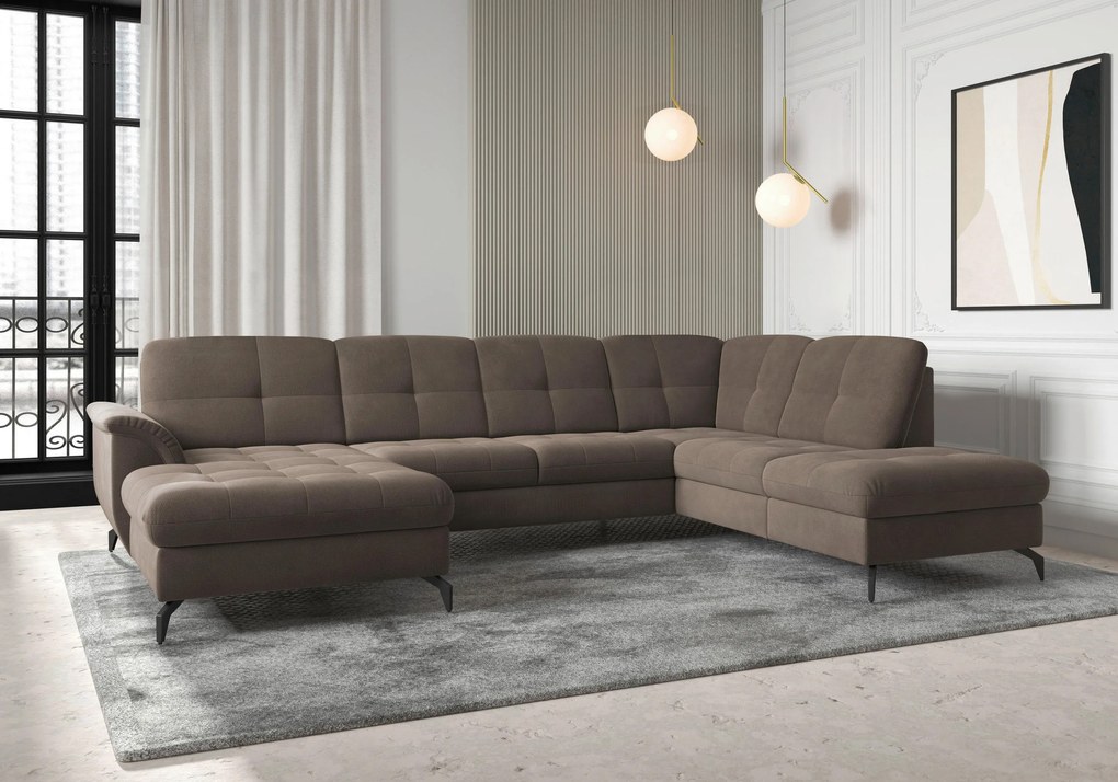 XXXLutz SEDACÍ SOUPRAVA, textil, tmavě hnědá Sit & More - Sedací soupravy - 00014401333H