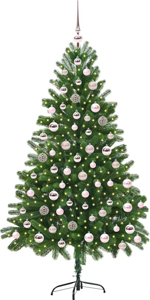 Vánoční stromeček s 300 LED diodami s stojanem Zelená 180 cm PE 3396333