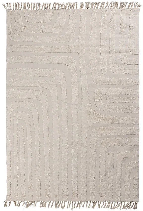 OnaDnes -20% Hoorns Bílý bavlněný koberec Zola 170 x 240 cm
