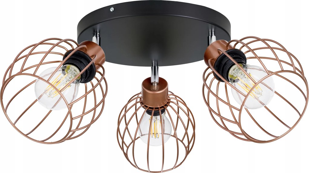 Lampa stropní svítidlo pohyb stropní lustr loft drát koule 3