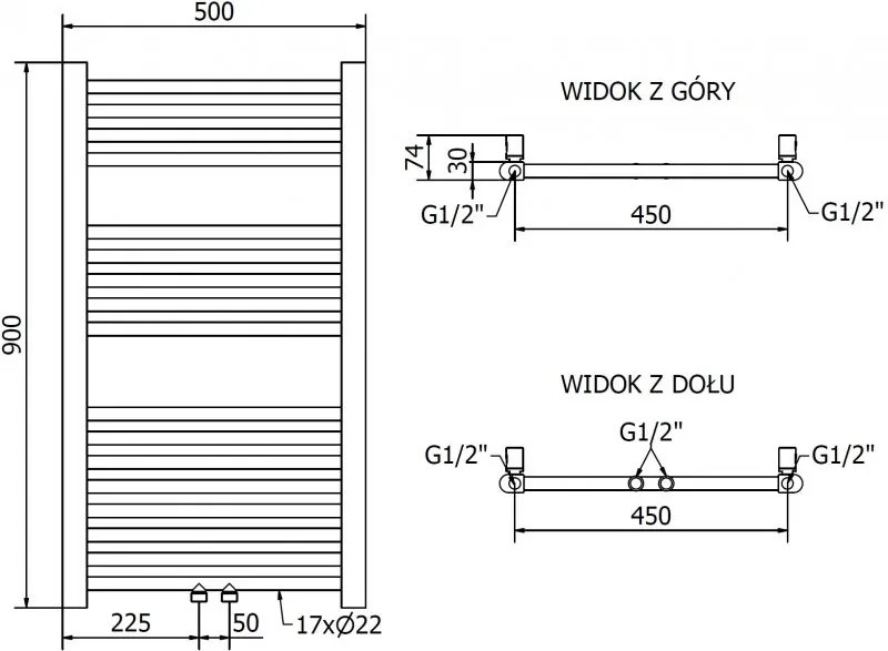 Mexen Mars, topné těleso 900x500 mm, 292 W, zlatá lesklá, W110-0900-500-00-50