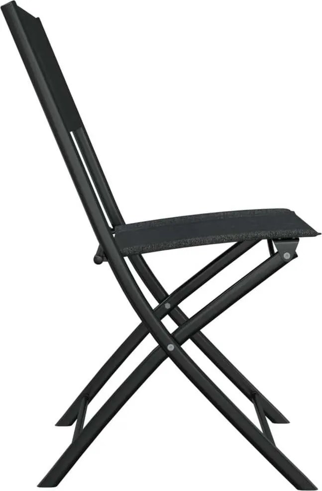 vidaXL 3dílný bistro set ocel černý [318765]