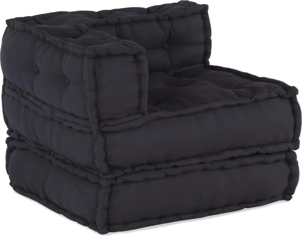 Modulová pohovka Textil Antracitová 210 x 140 x 56 cm 3315068