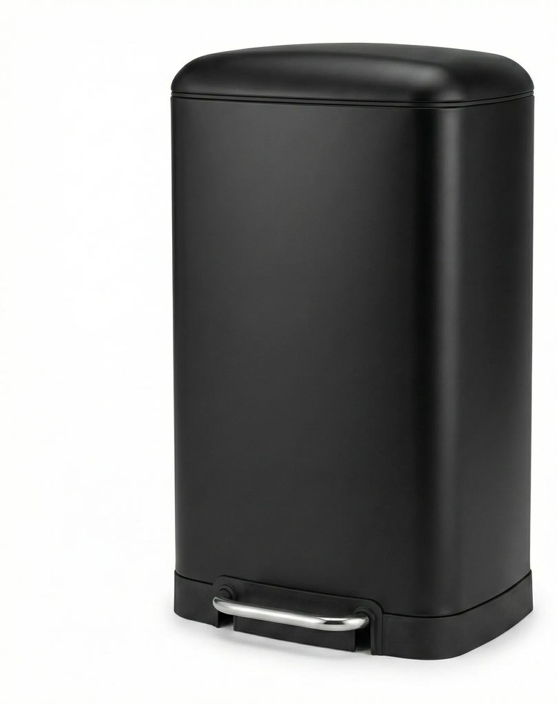 Odpadkový koš s pedálem MYK, 30 l – černý
