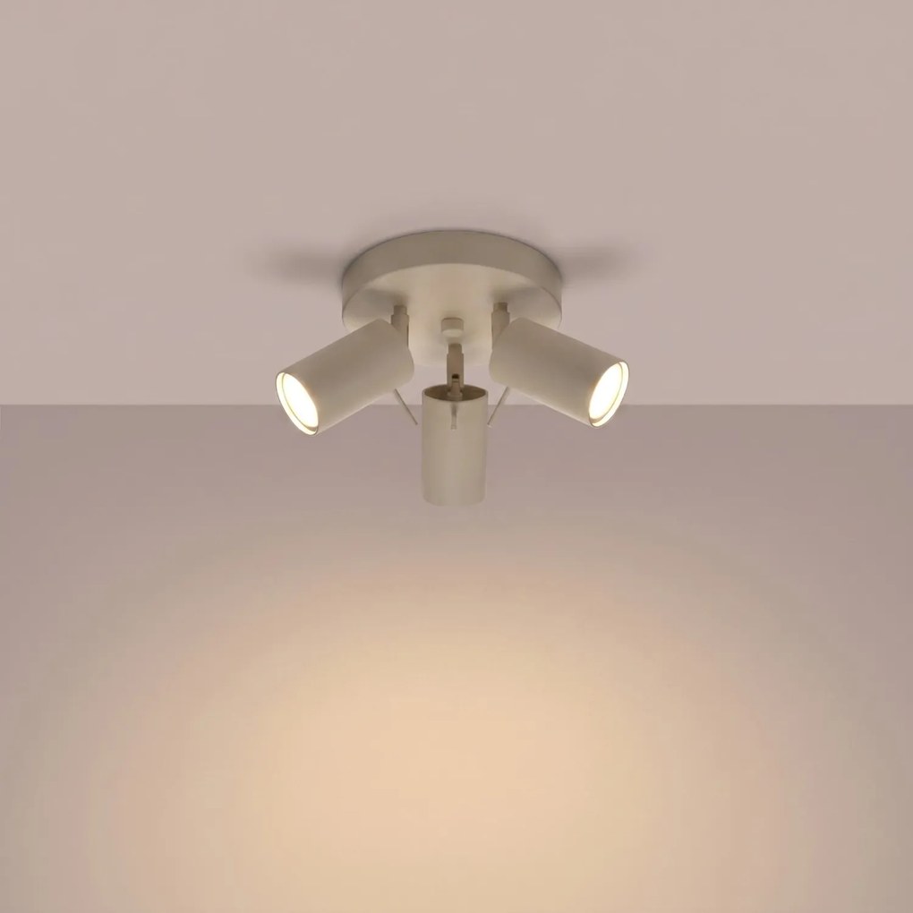 Sollux Lighting Stropní svítidlo RING 3P šedobéžové