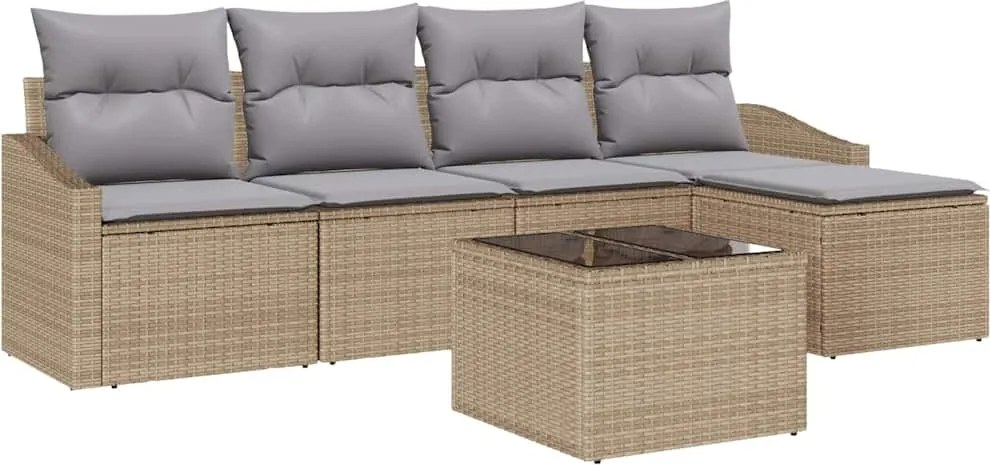 Set pohovek 6 ks Béžová polyratan 3346690