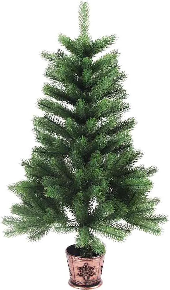 Vánoční stromeček s 150 LED diodami s stojanem Zelená 90 cm PE 3396304