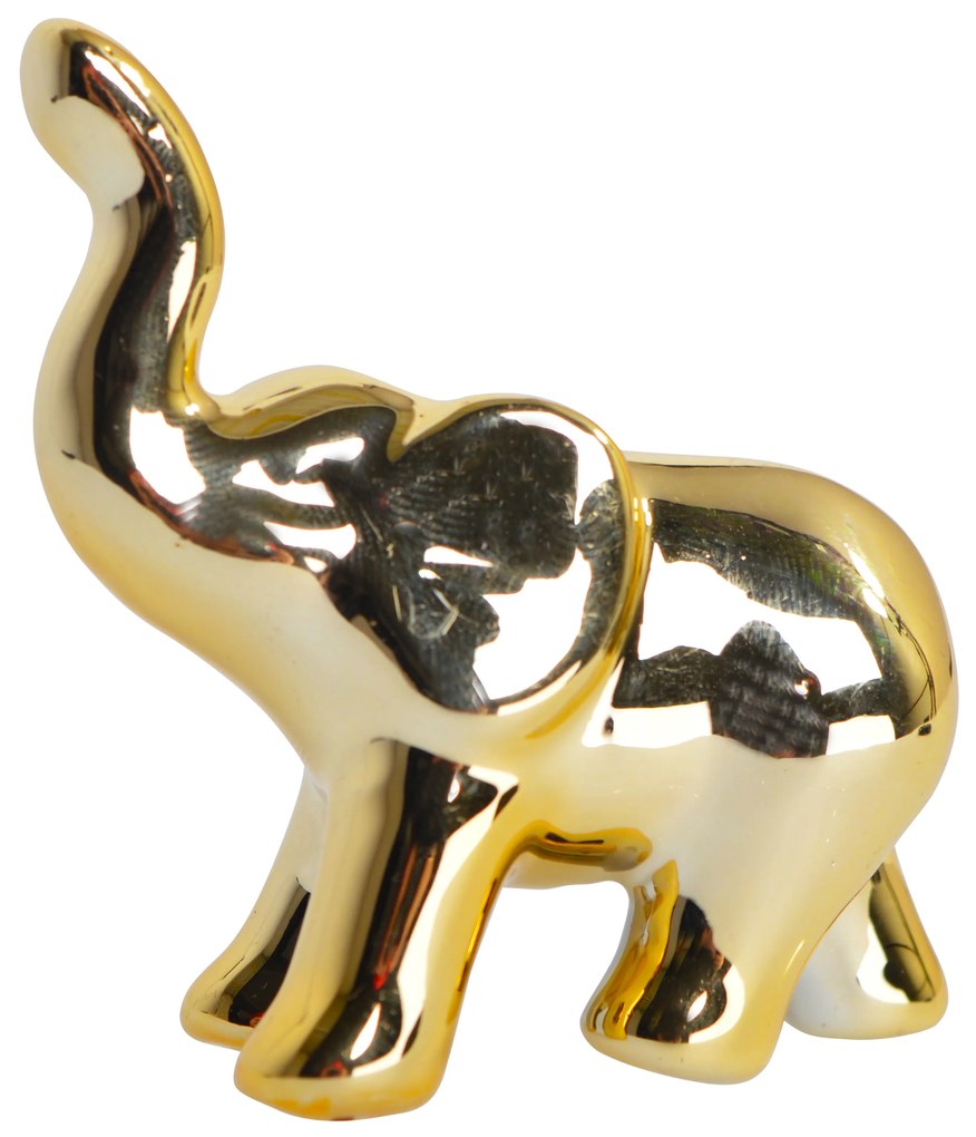 Keramický slon zlatý 7402