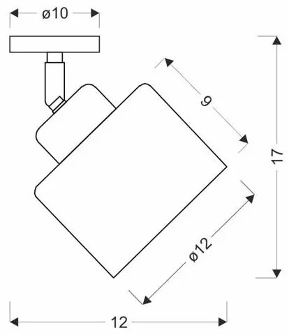 Bodové svítidlo WAMA 1xE27/40W/230V černá/matný chrom