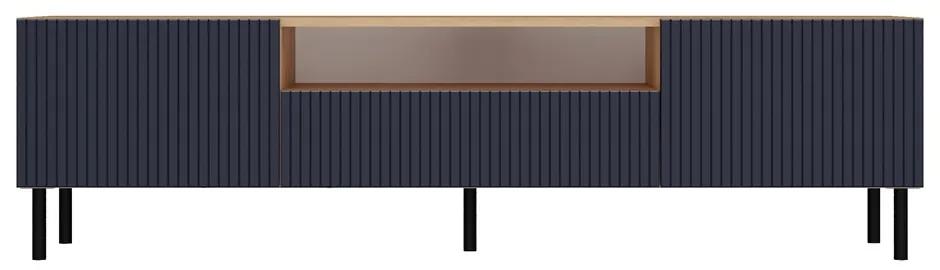 TV stolek KAMA 160 cm dub artisan/modrý