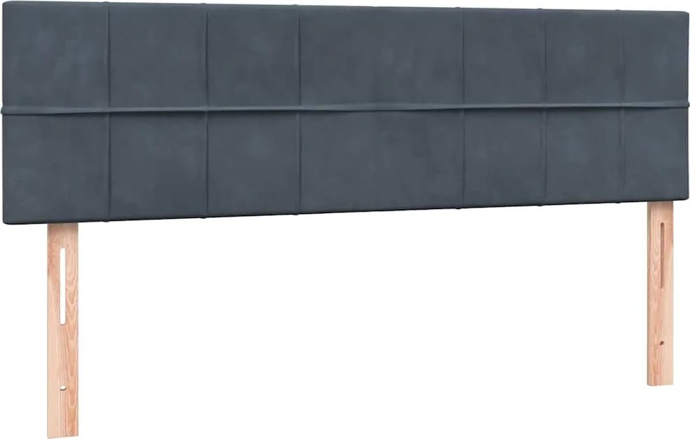 Box spring postel s matrací tmavě šedá 160x210 cm samet 3316216
