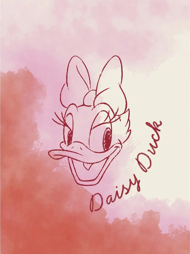 Komar Plakát Disney Daisy Duck Watercolours 30 x 40 cm