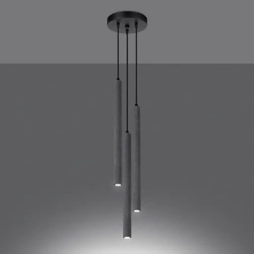 Závěsné svítidlo SOLLUX PASTELO 3P betonové G9 3x8W bez žárovky SL.1273