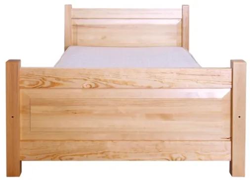 Dřevěná postel Viktorie - Barva bílá 100 x 200 cm