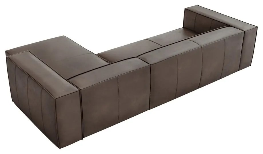Hnědá kožená rohová pohovka (pravý roh) Madame – Windsor &amp; Co Sofas