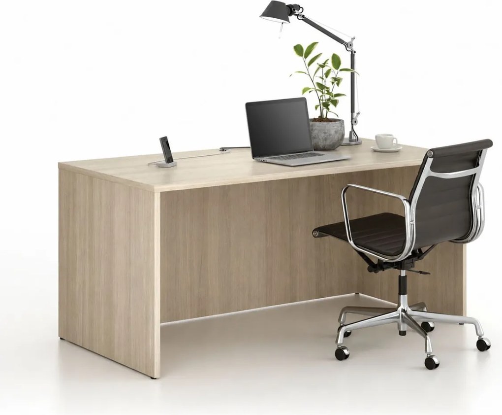 Kancelářský psací stůl FRAME, 160x80 cm, dub přírodní