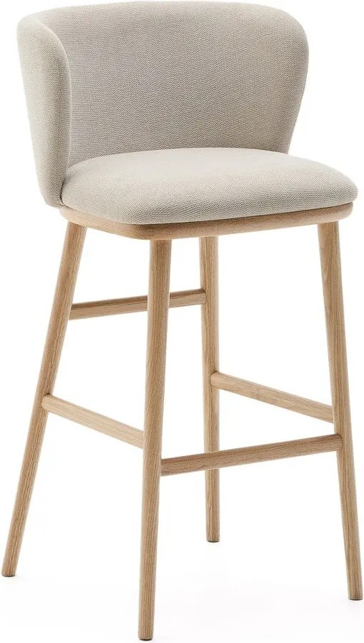 Béžová barová židle (výška sedáku 75,5 cm) Ciselia – Kave Home