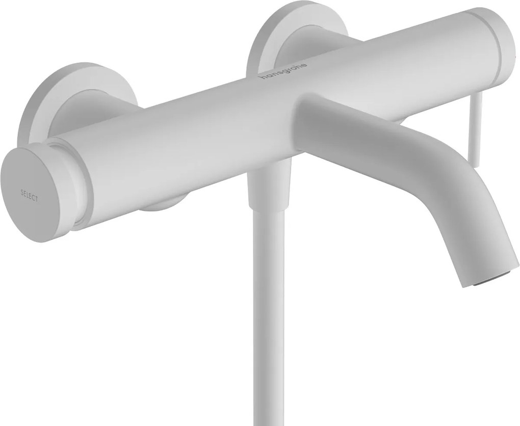 Hansgrohe Tecturis S, páková vanová baterie nástěnná, bílá matná, HAN-73422700