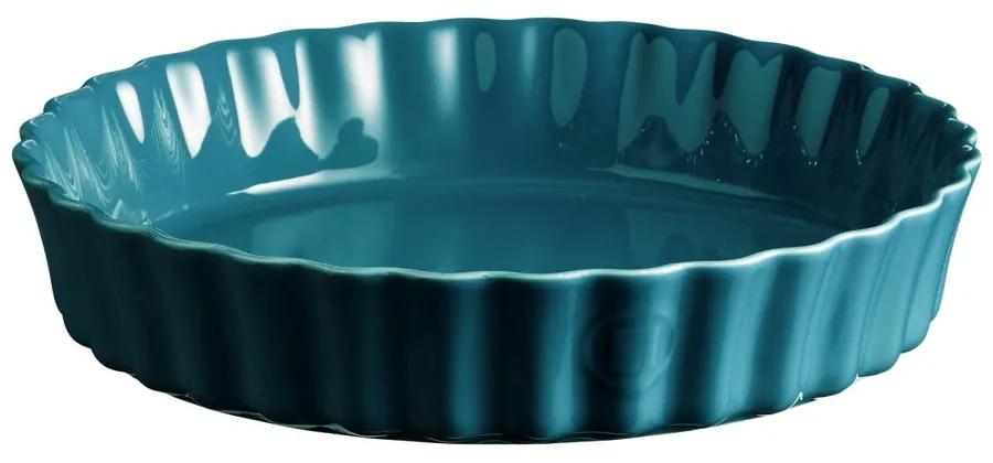 Tyrkysově modrá keramická koláčová forma Emile Henry, ⌀ 28 cm