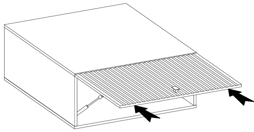 AVARANT sa | horní skříňka 80 NAGU-36 1F výklopná | 80 cm | 3D povrch | HLUBOKÁ | šedá/artisan