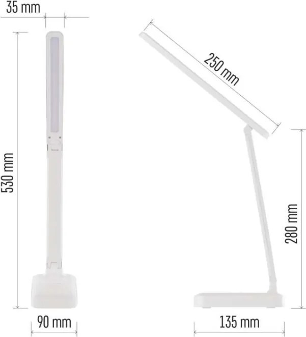 Stolní LED lampa Amy bílá