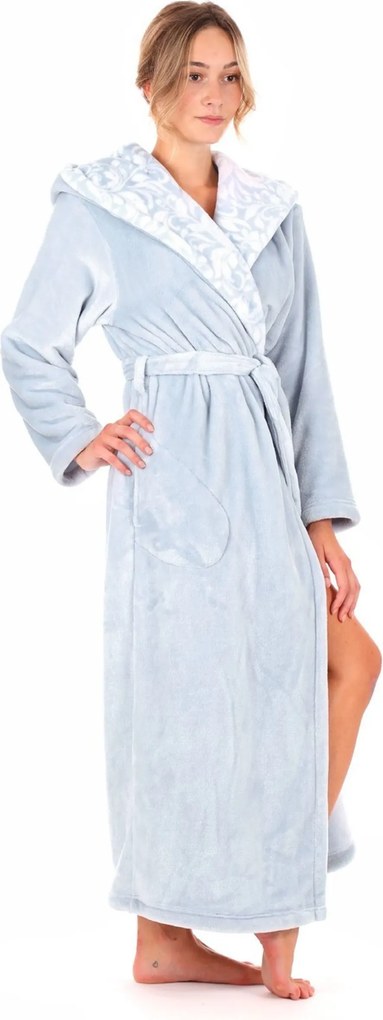 Župan s kapucí Flora ledově modrá 39 56 5251 - L